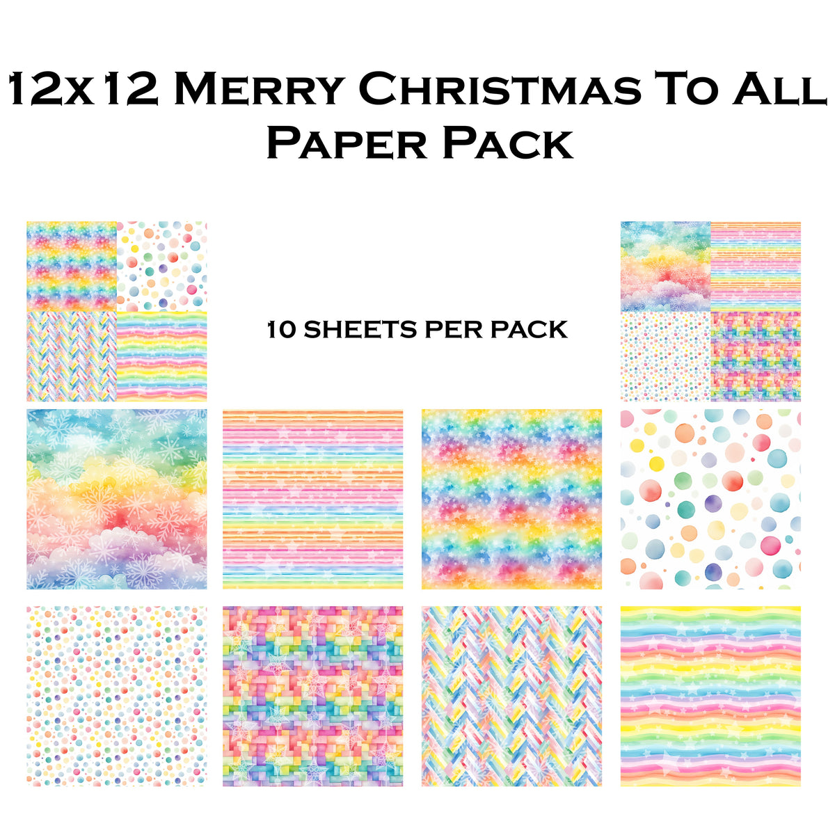 Merry Christmas To All 12x12 Paper Pack – simplystateddesign