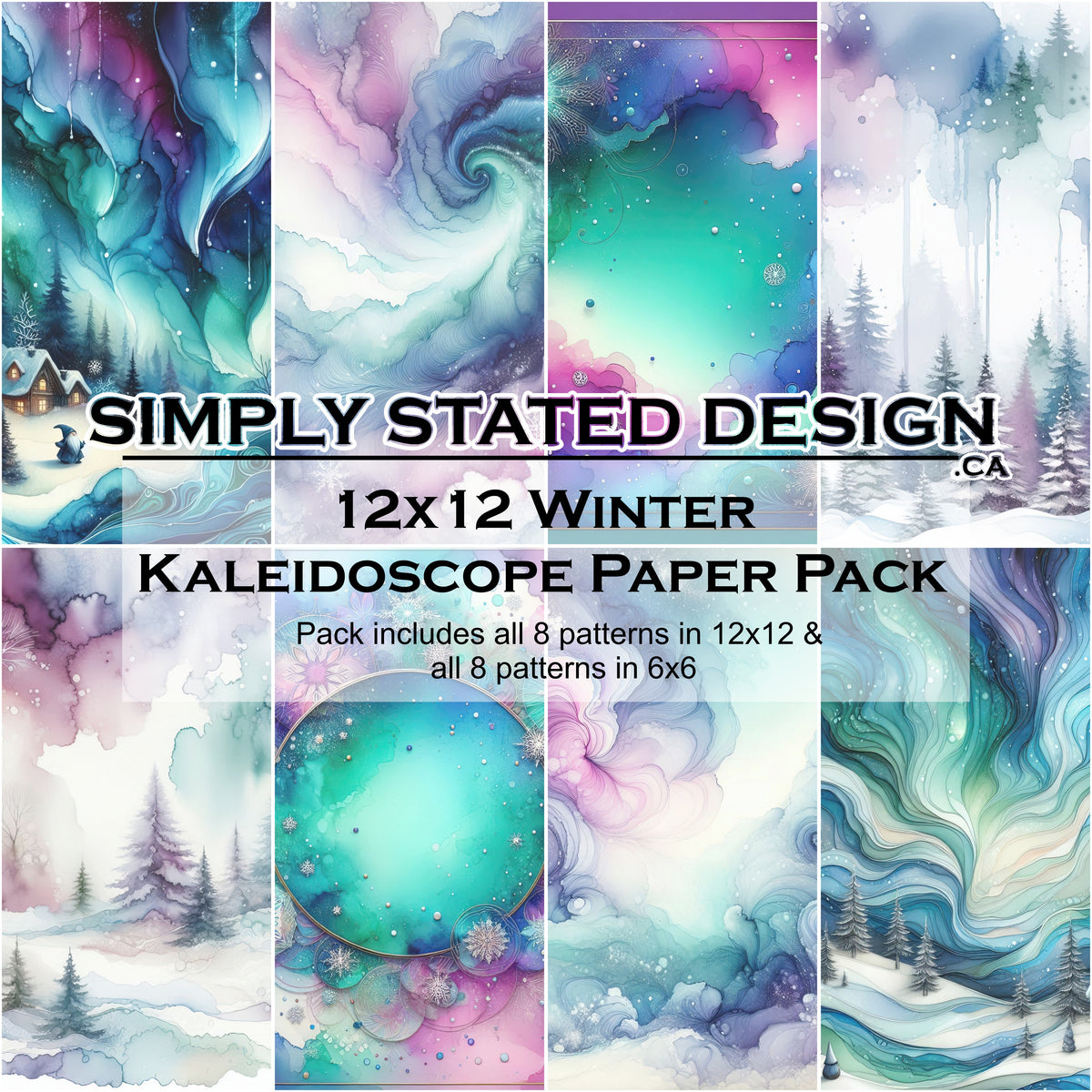 Winter Kaleidoscope 12x12 Paper Pack – simplystateddesign