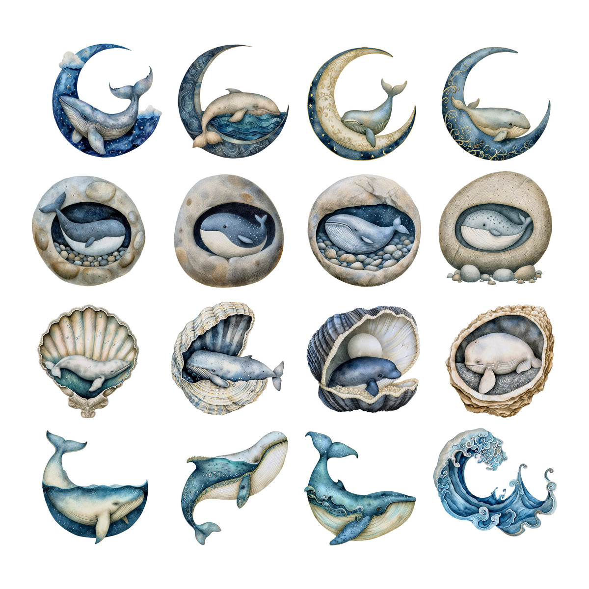 Whimsical Whales Ephemera Pack – simplystateddesign