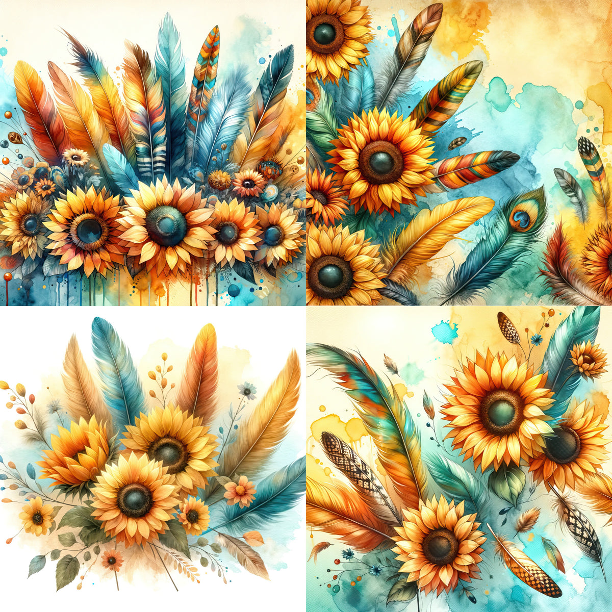 Bohemian Sunflower Paper 10 – simplystateddesign