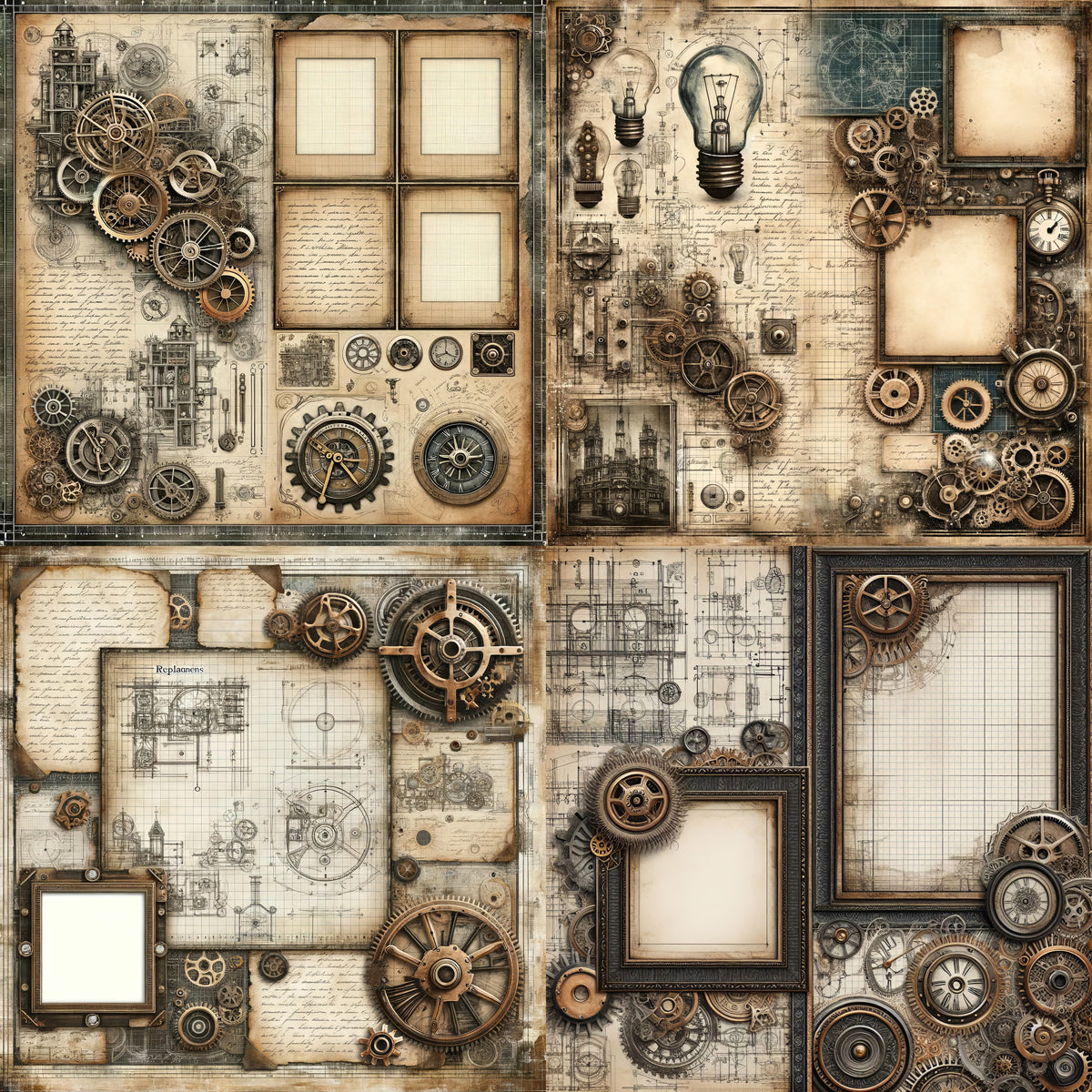 Steampunk Blueprint Paper 9 – simplystateddesign