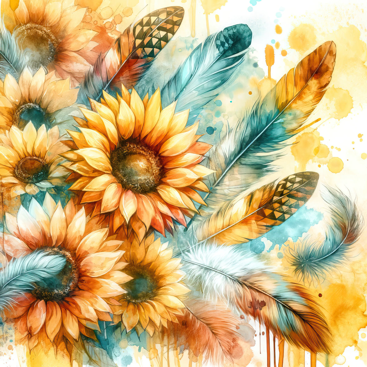 Bohemian Sunflower Paper 2 – simplystateddesign