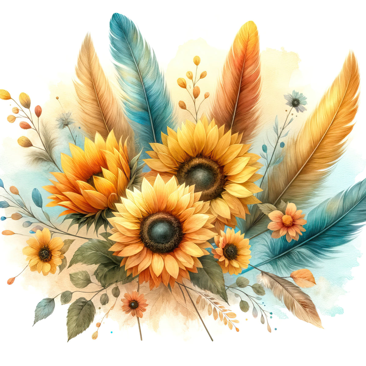 Bohemian Sunflower Paper 7 – simplystateddesign