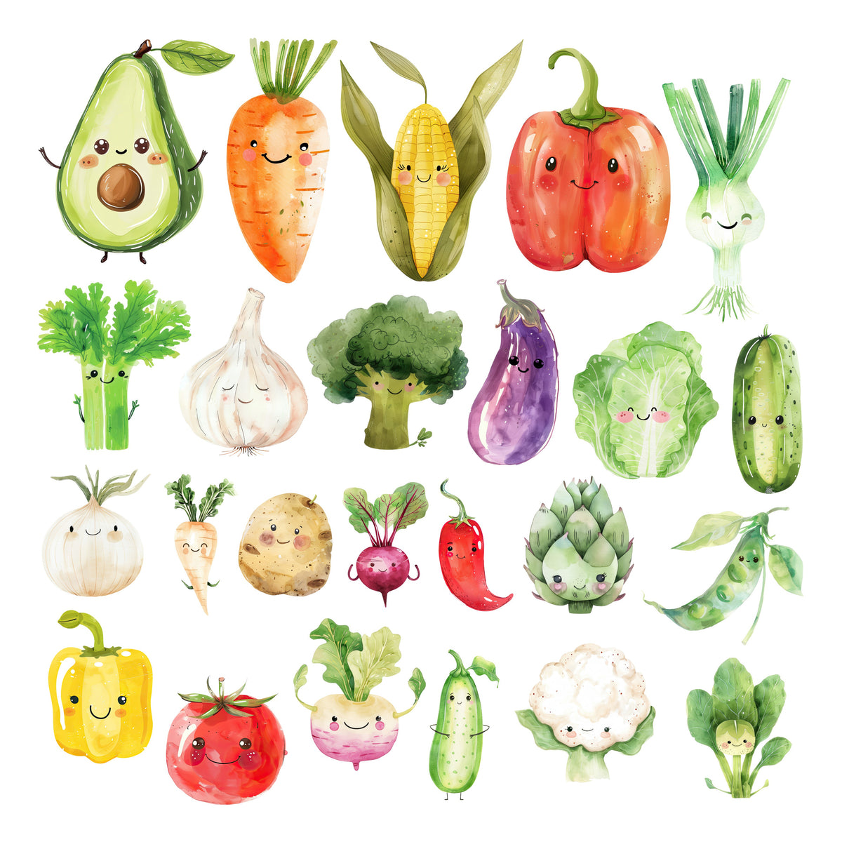 Cute Veggies Ephemera Pack – simplystateddesign