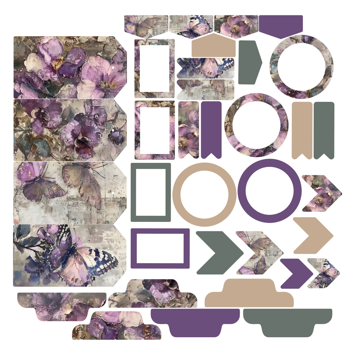 Purple Florals Essentials Ephemera – simplystateddesign