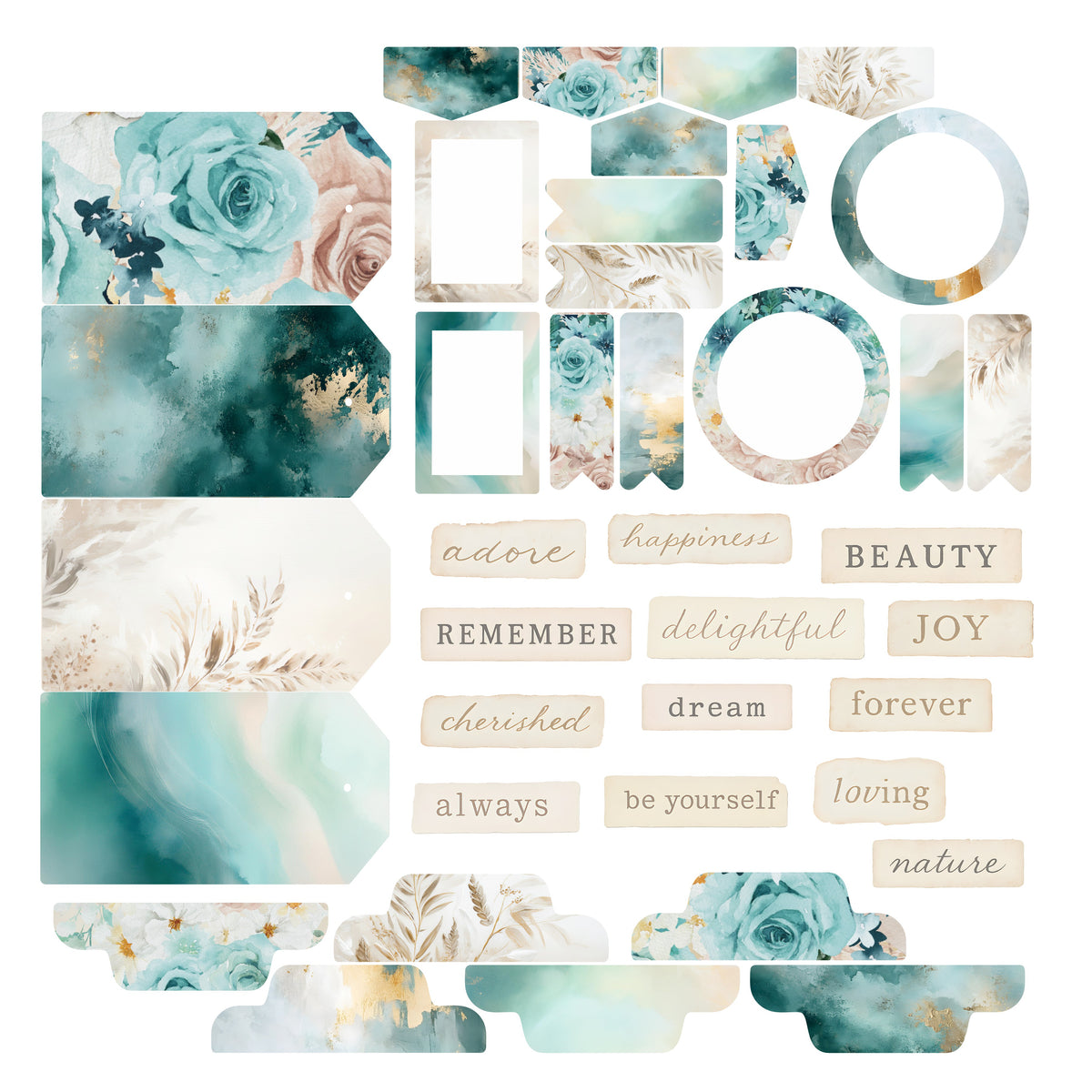 Shades Of Teal Essentials Ephemera – simplystateddesign