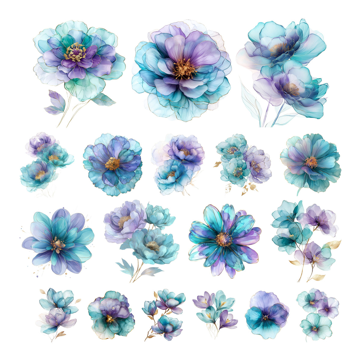 Amethyst Garden Floral Ephemera – simplystateddesign