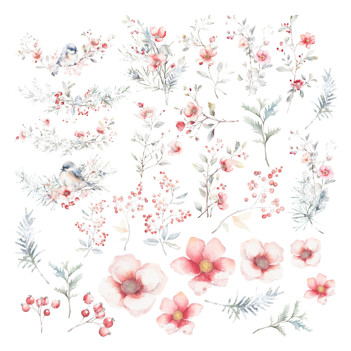 Winter Frost Floral Ephemera – simplystateddesign