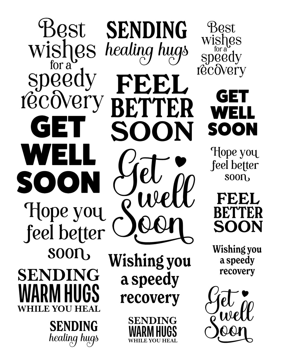 Get Well Sentiments Ephemera Pack – simplystateddesign