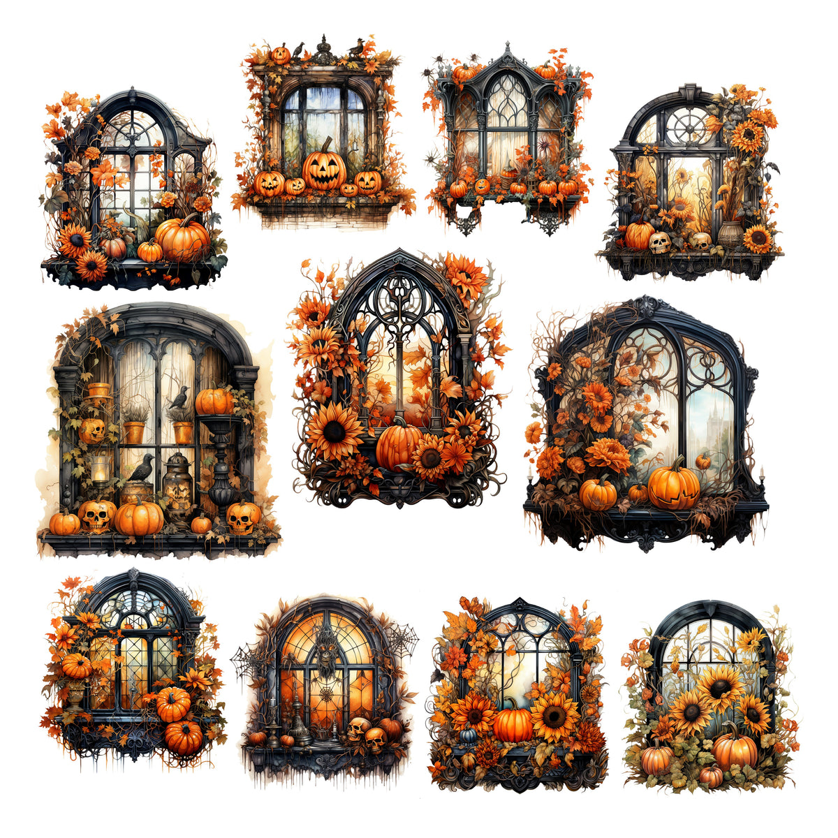 Spooky Window Scenes Ephemera Pack – simplystateddesign