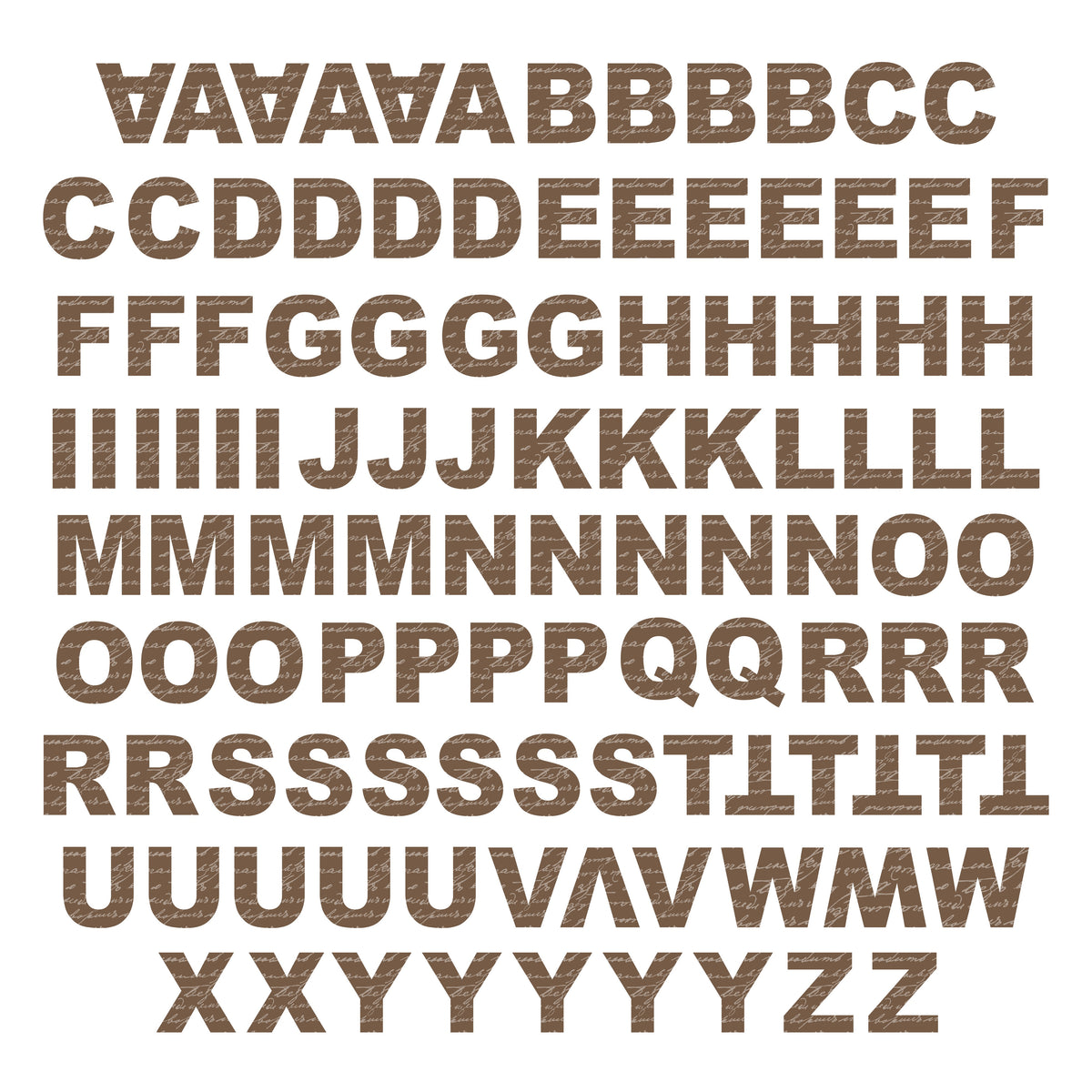 Neutral Script Alphabet Ephemera – simplystateddesign