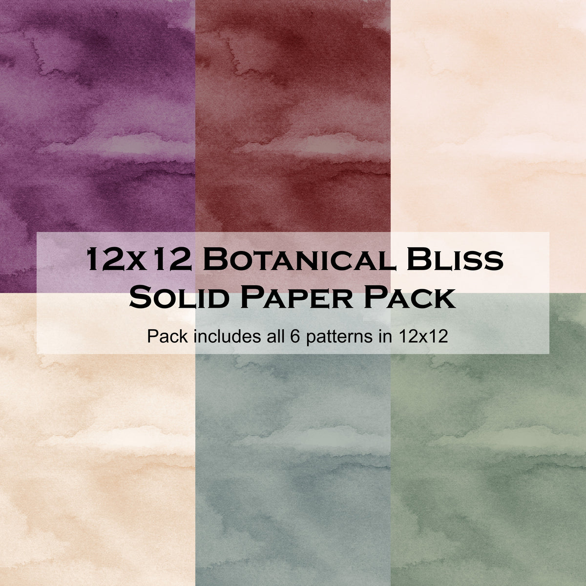 Botanical Bliss 12x12 Solid Paper Pack – simplystateddesign