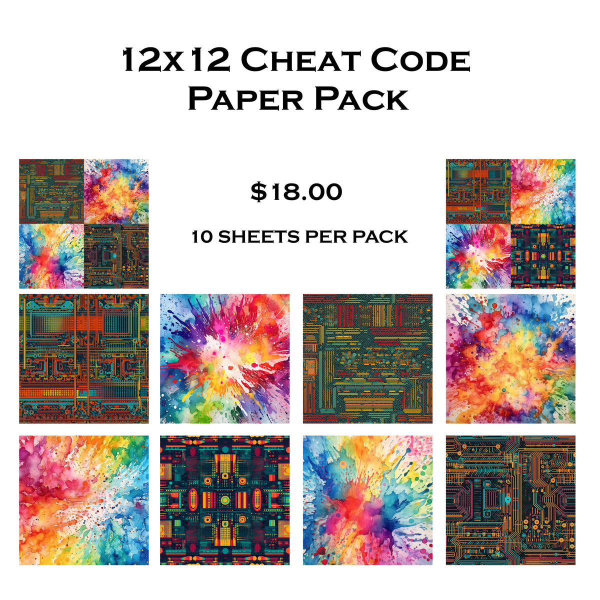 Cheat Code 12x12 Paper Pack – simplystateddesign