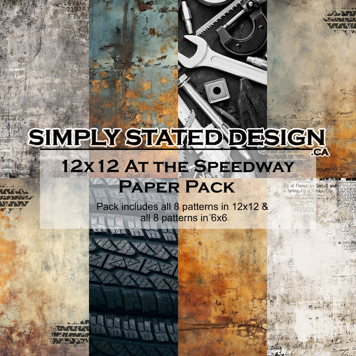 At The Speedway 12x12 Paper Pack – simplystateddesign