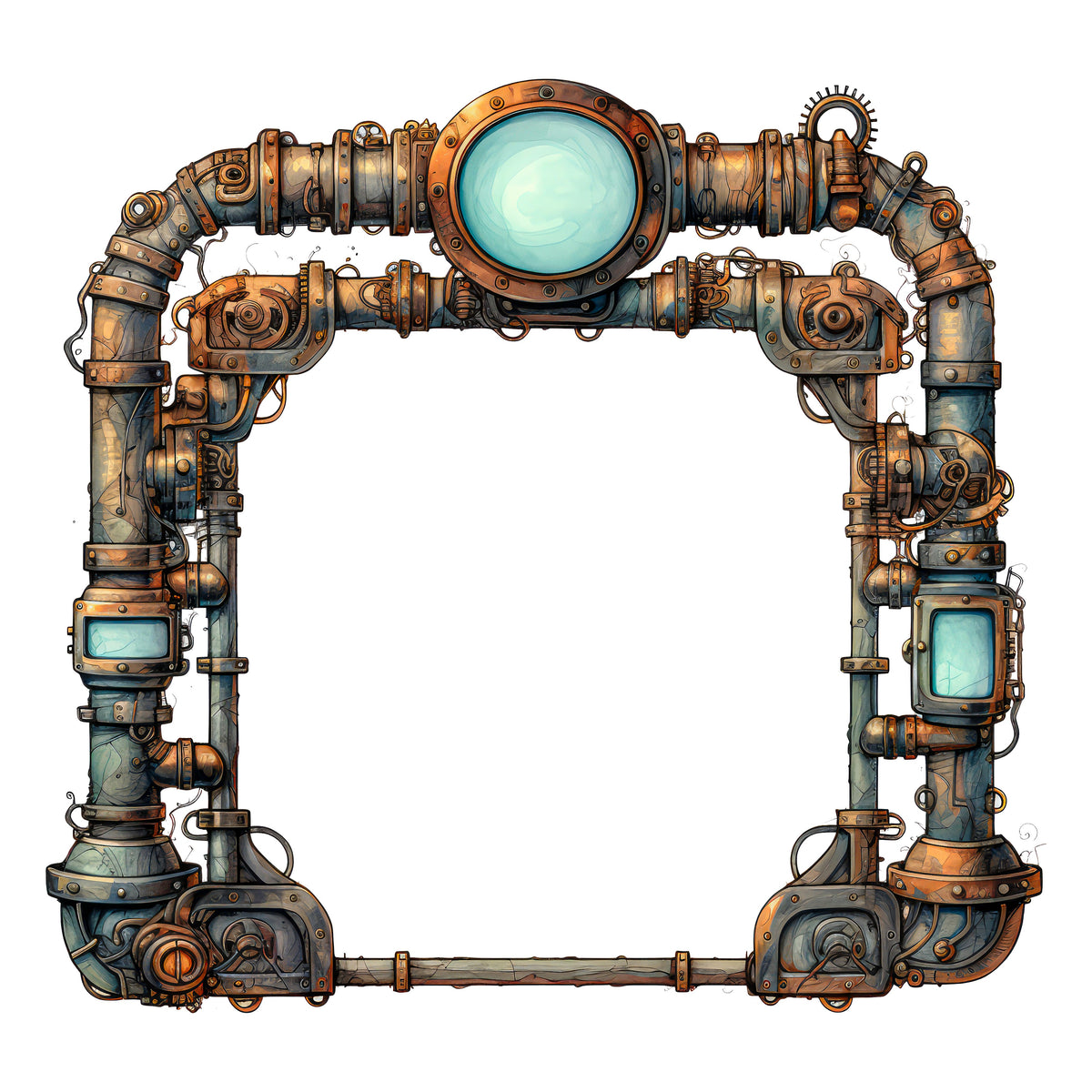 Steampunk Pipes 12x12 Die Cut Wreath – simplystateddesign
