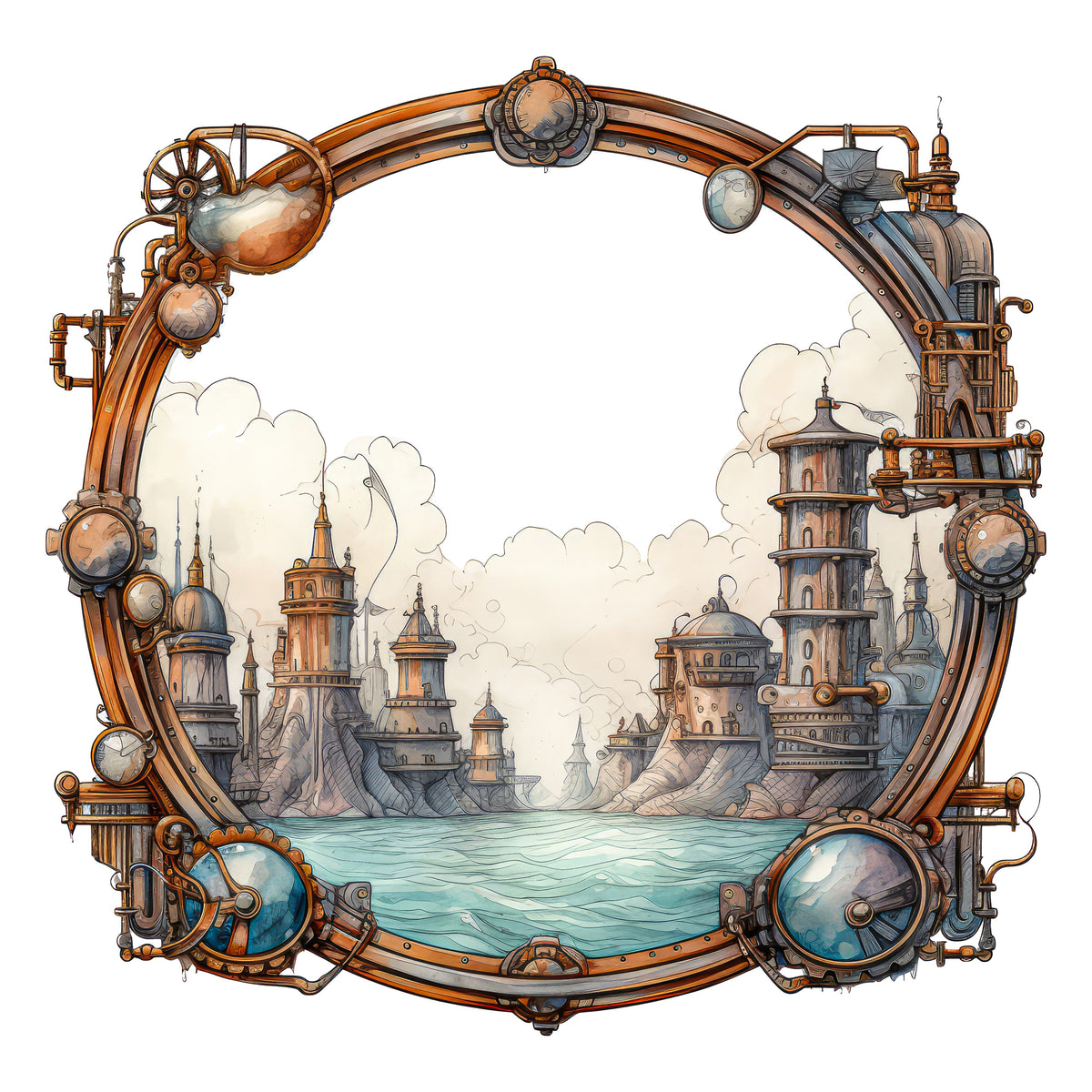 Steampunk 12x12 Die Cut Wreath – simplystateddesign