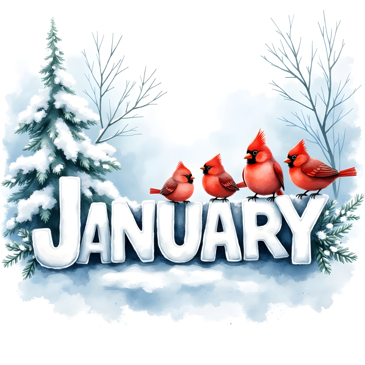 Woodland Calendar January Paper – simplystateddesign