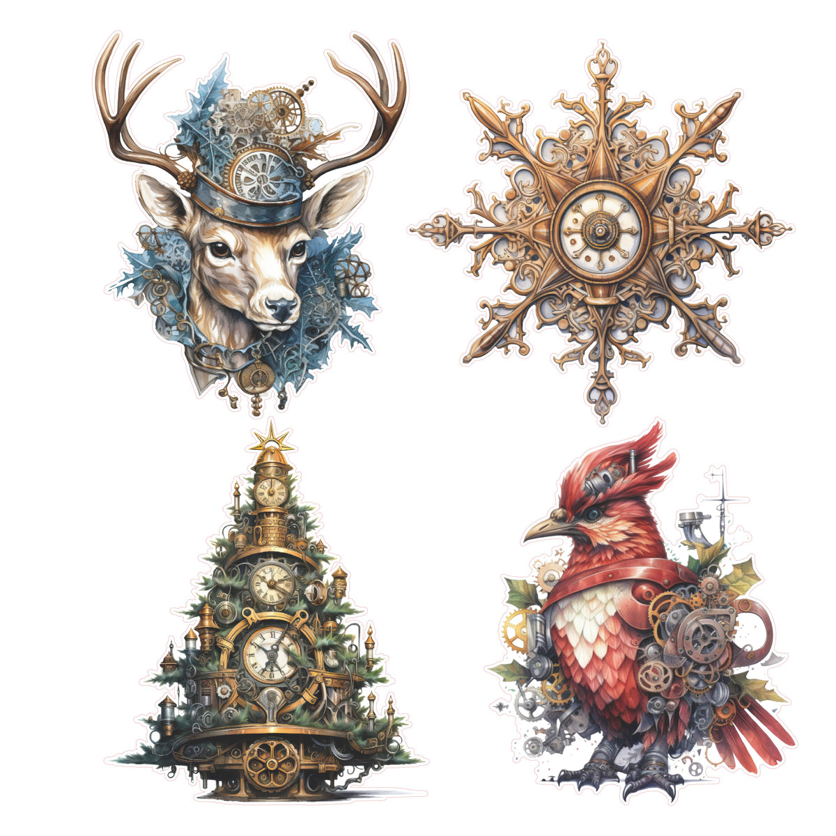 Steampunk Christmas XL Ephemera – simplystateddesign