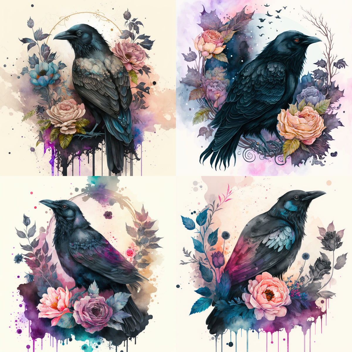 Crows and Flowers Paper 10 – simplystateddesign
